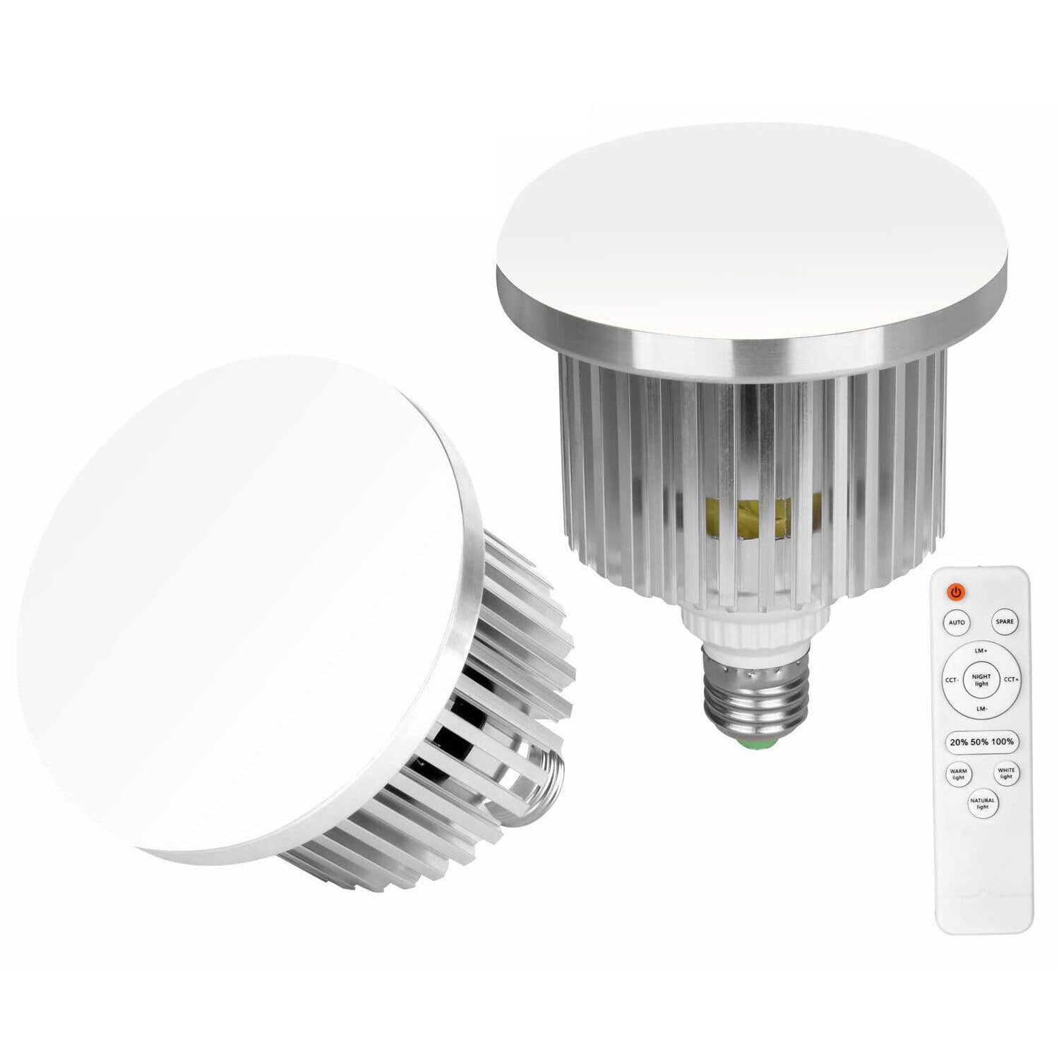 2x 'Kreator Kit' 85W 3200K-5500K Replacement LED Bulb with Remote (2 B