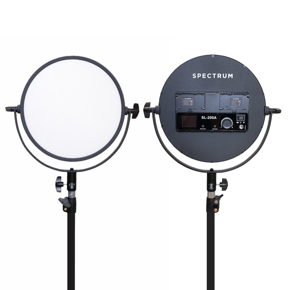 Spectrum LumiDisc 200 Bi-Colour 30W Round LED Light with Stand - Twin