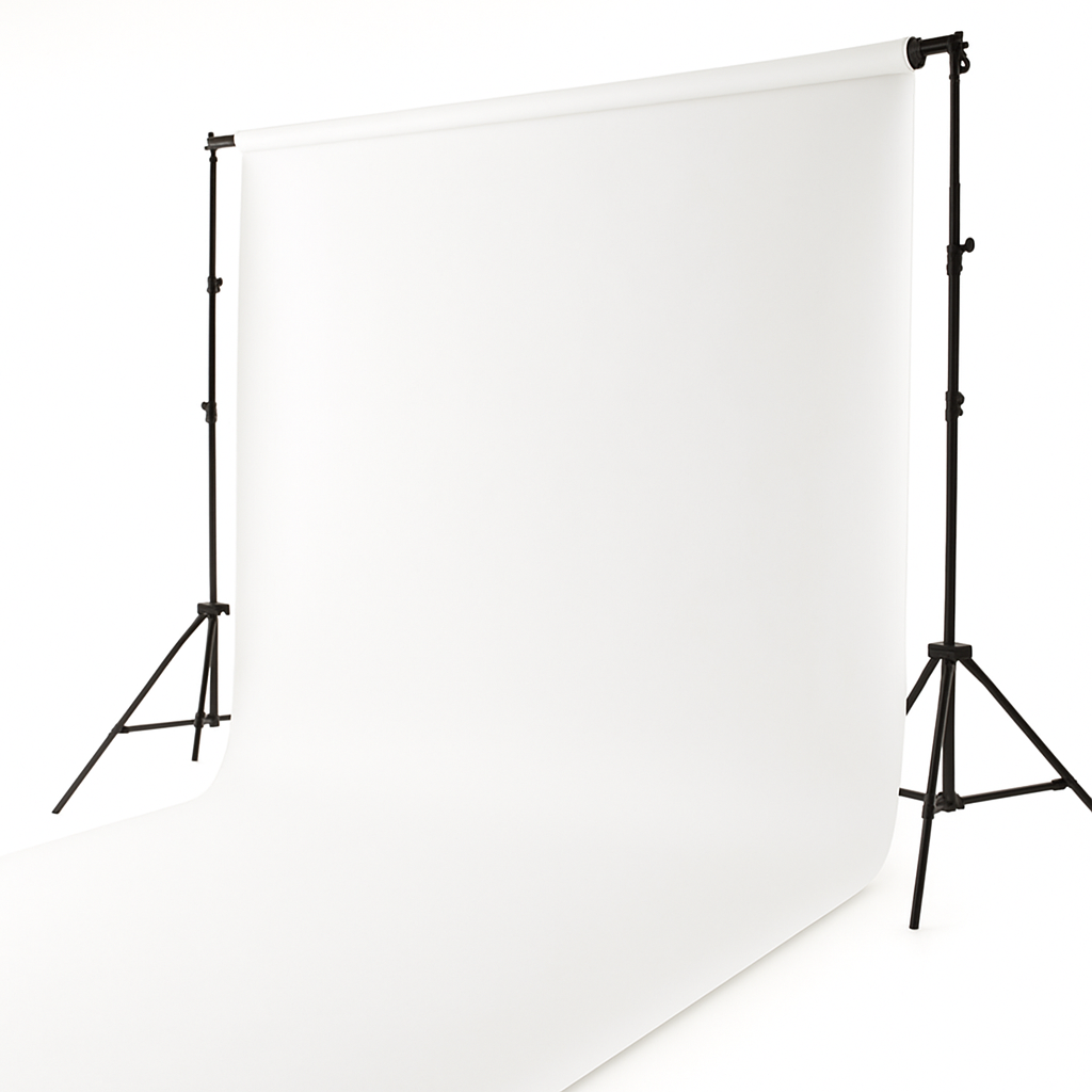 Spectrum Vinyl Heavy Duty 2.7m x 6m Photography Backdrop - Ghosted Whi