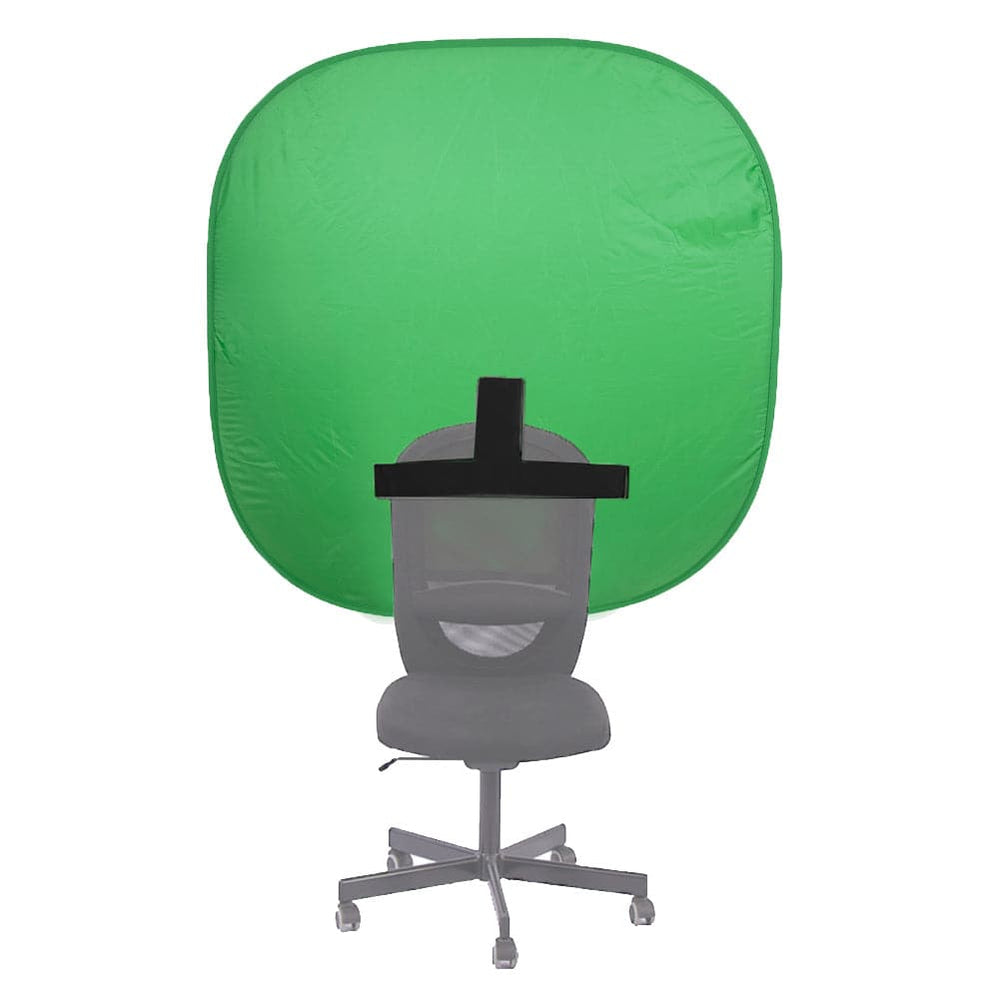 Collapsible 56"/142cm Portable Green Screen Backdrop with Chair Attach