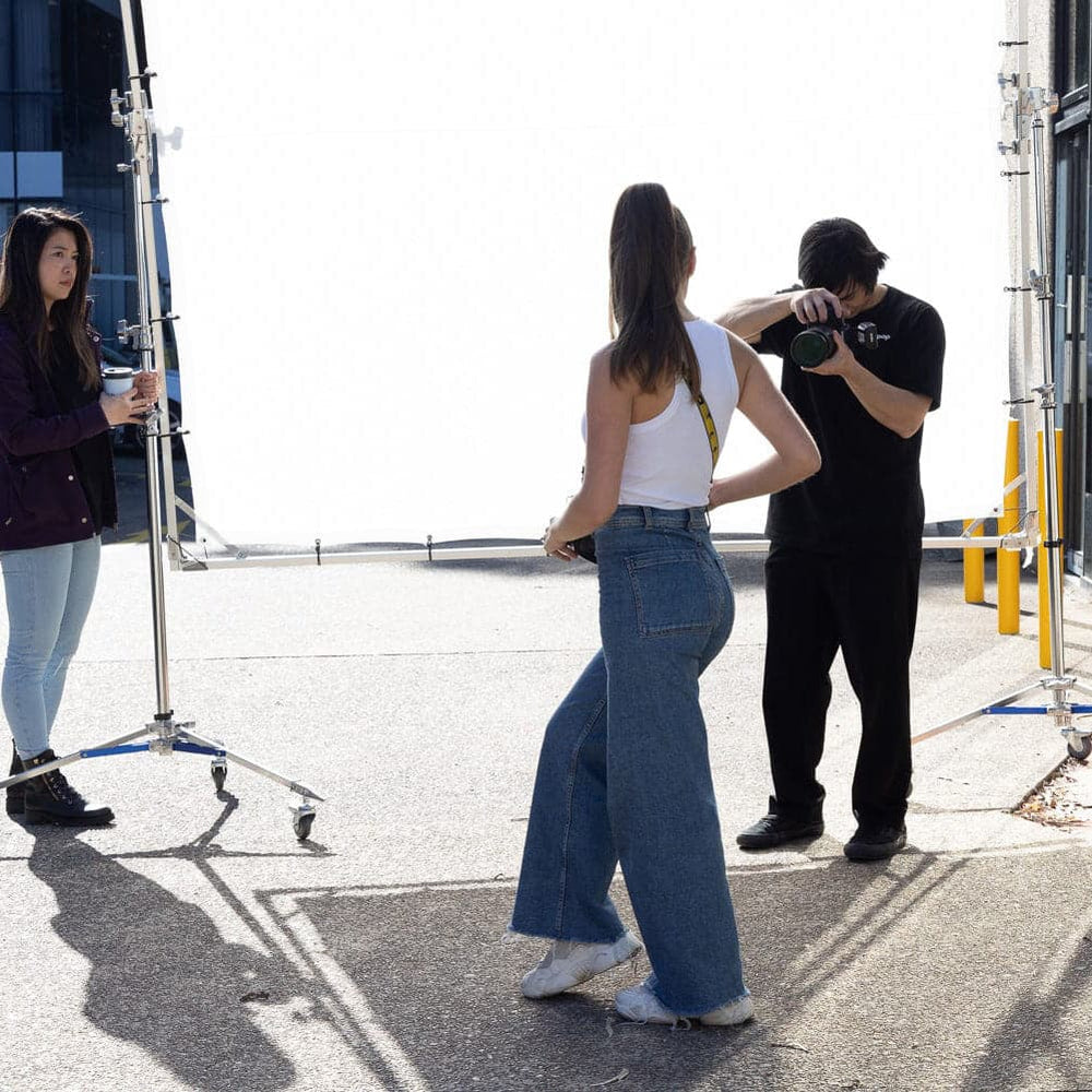 Overhead 'Sun Scrim' Diffuser Butterfly Frame & Stands (240cm x 240cm)