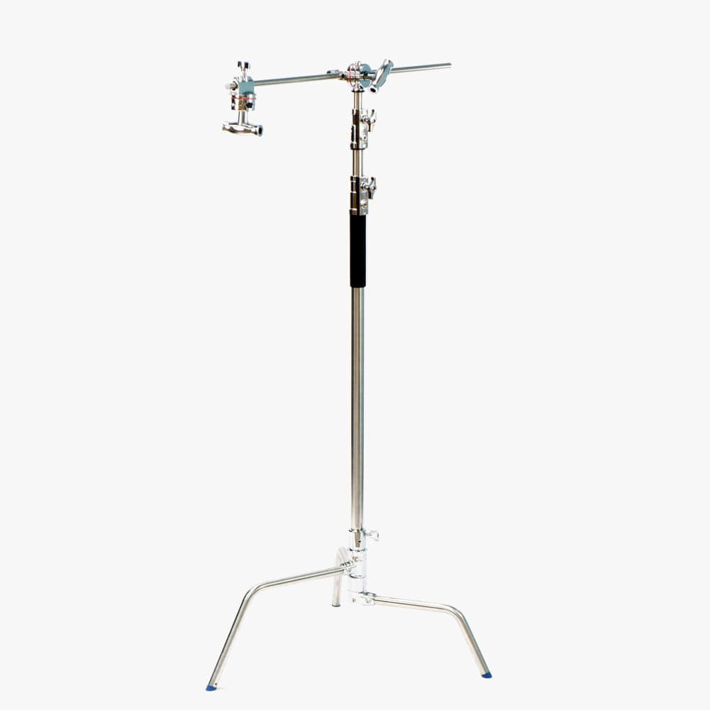 Chrome Silver Heavy Duty Professional Studio C-Stand With Boom Arm (20