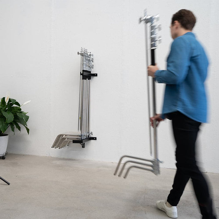 Spectrum C-Stand Wall / Door Rack - Holds 6 Stands (C-Stands Not Inclu