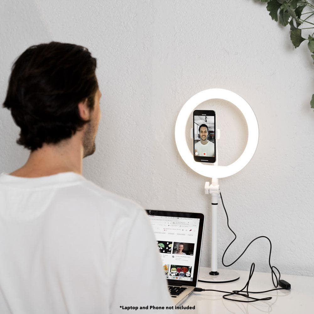 10" White LED Desk Ring Light - Opaluxe