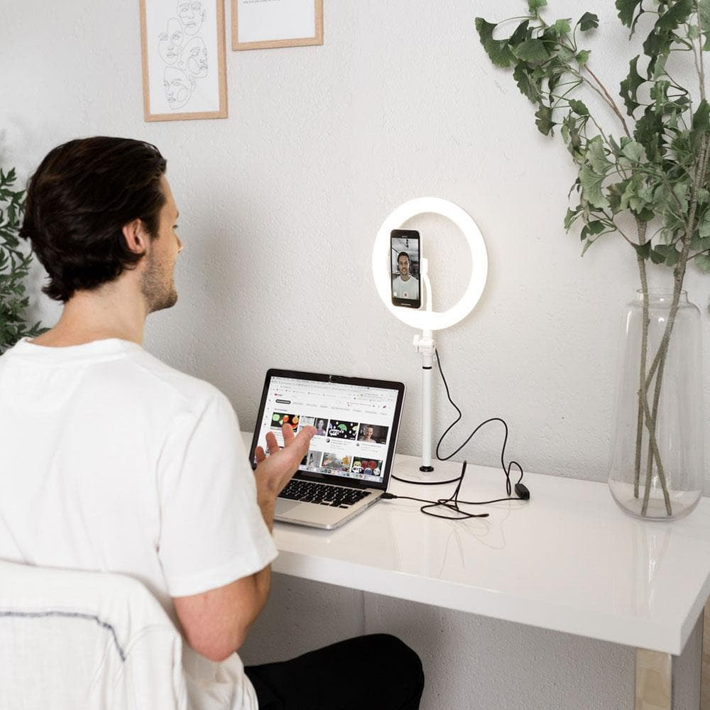 10" White LED Desk Ring Light - Opaluxe