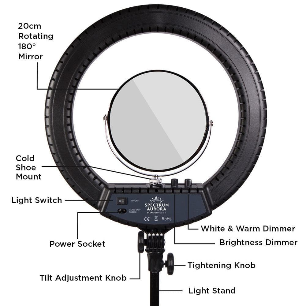 18" LED Ring Light Diamond Luxe II | Spectrum Professional Ring Lights