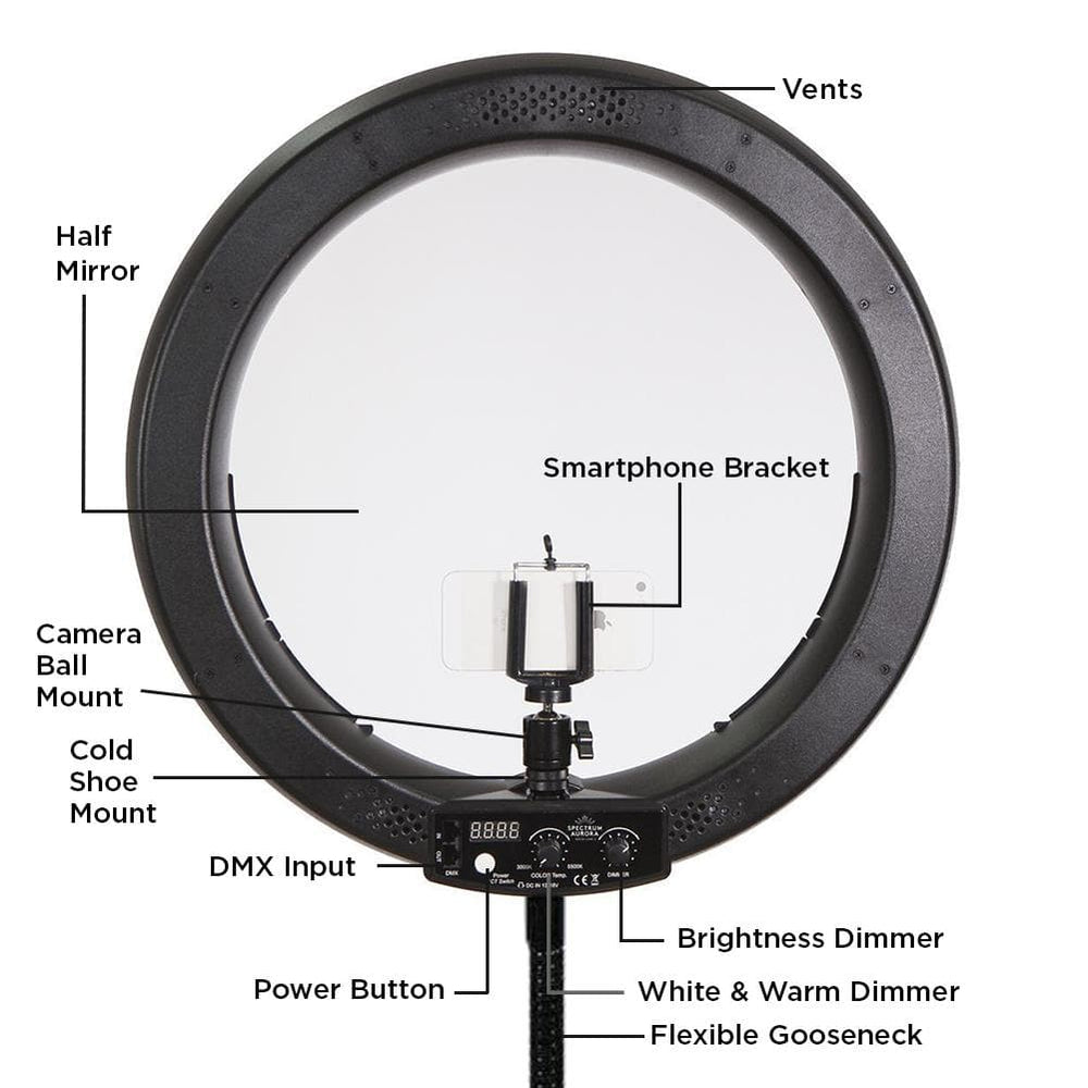 Buy Spectrum’s 19" LED Ring Light - Gold Luxe II Online