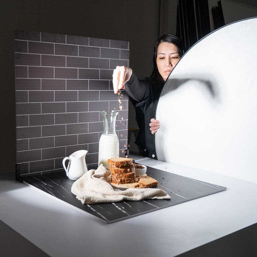 ProBoards Flat Lay Photography Rigid Black & White Marble + Subway Til