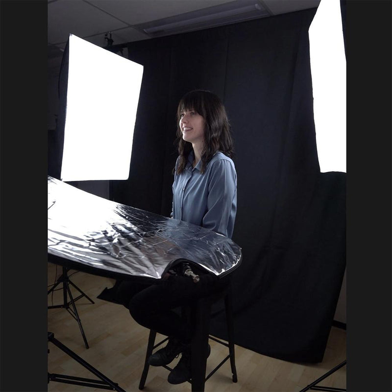 Black 3m x 3m Studio Cotton Muslin Backdrop