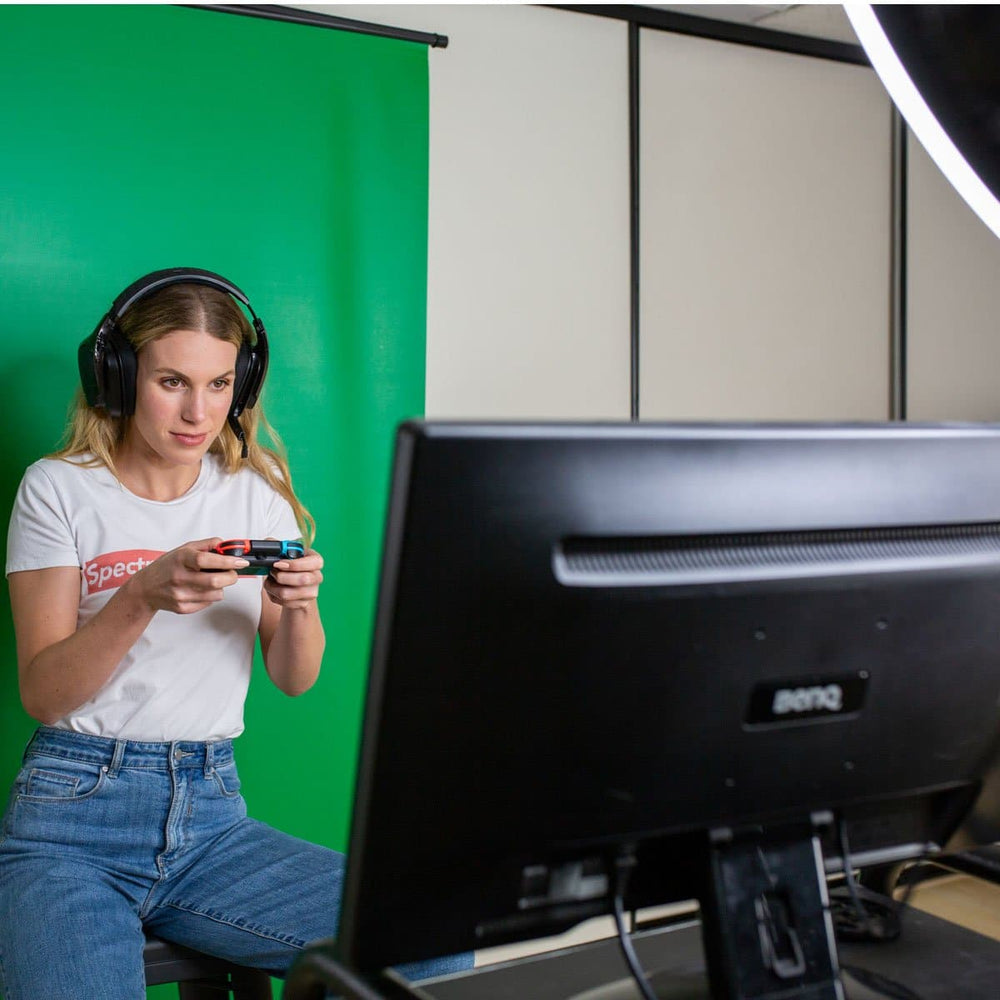'Live Stream Master' Pull Up Chroma Key Green Screen Backdrop for Vide