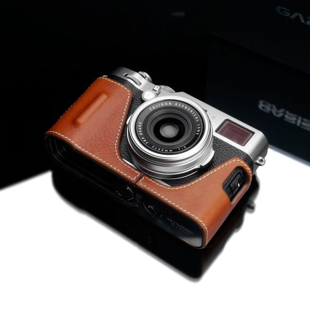 Gariz HG-X100FCM Camel Leather Camera Half Case for Fujifilm Fuji X100