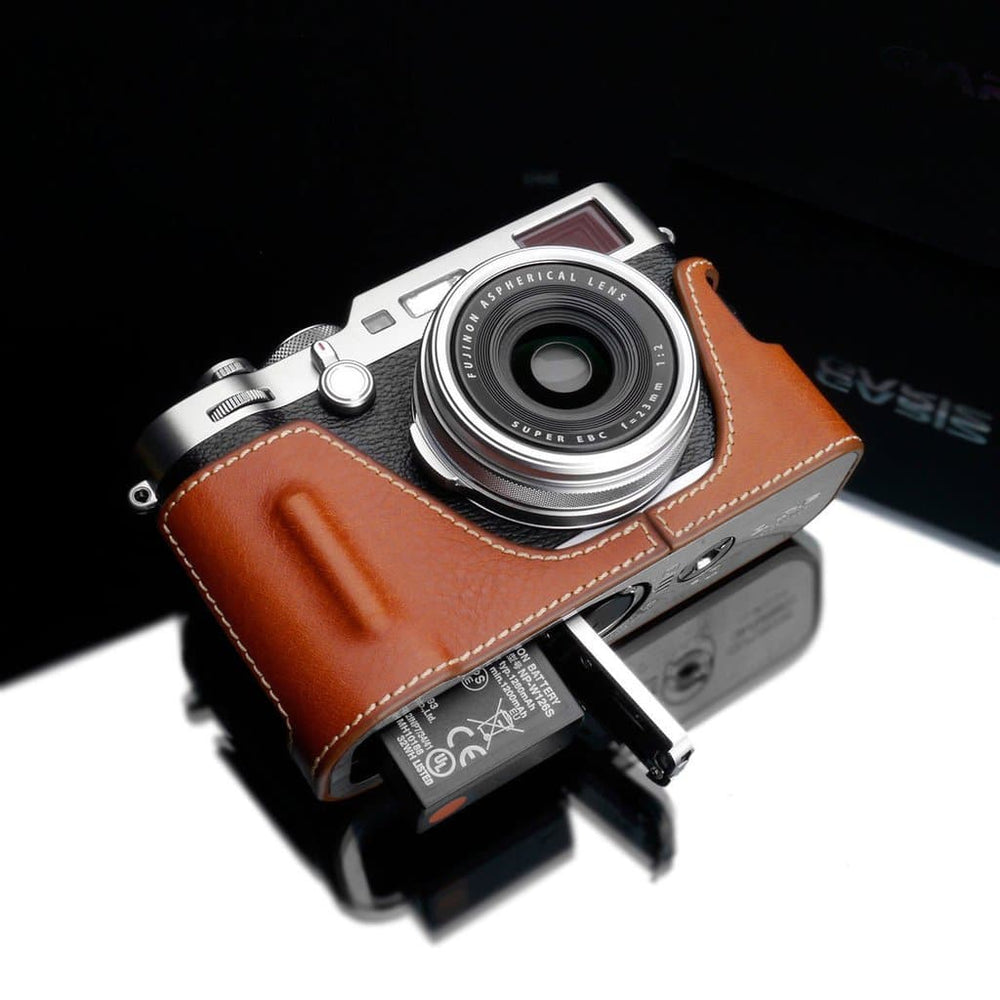 Gariz HG-X100FCM Camel Leather Camera Half Case for Fujifilm Fuji X100