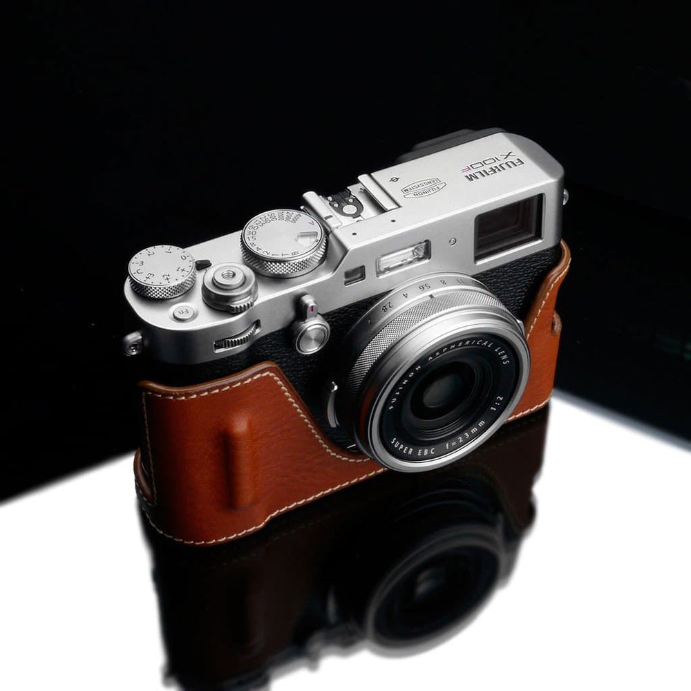 Gariz HG-X100FCM Camel Leather Camera Half Case for Fujifilm Fuji X100