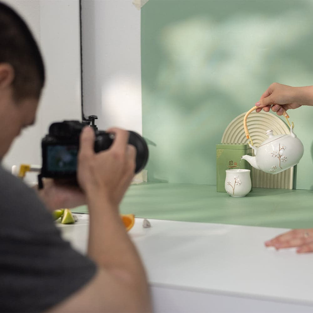 Grooved Arch Wave Photography Styling Handmade Plaster Props - 4 Pack