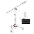 Heavy Duty Photographic C-Stand & Boom Arm with Wheels (40kg Load)