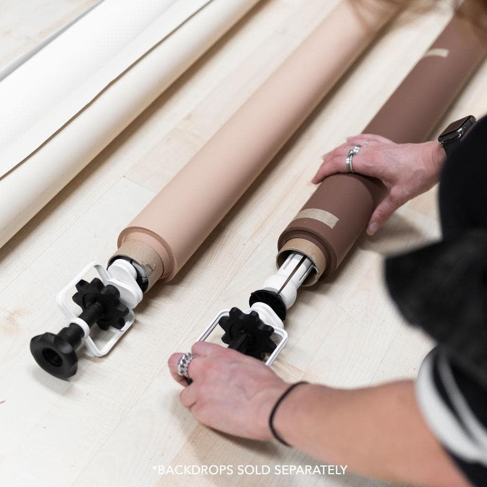 Triple Roller Wall Mount Retractable Manual Photography Backdrop Suppo