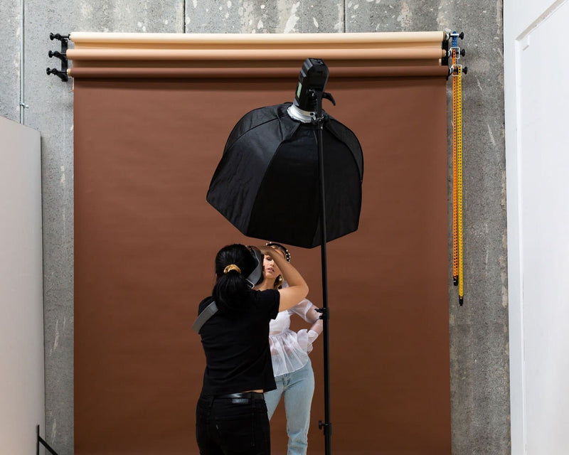 Triple Roller Wall Mount Retractable Manual Photography Backdrop Suppo