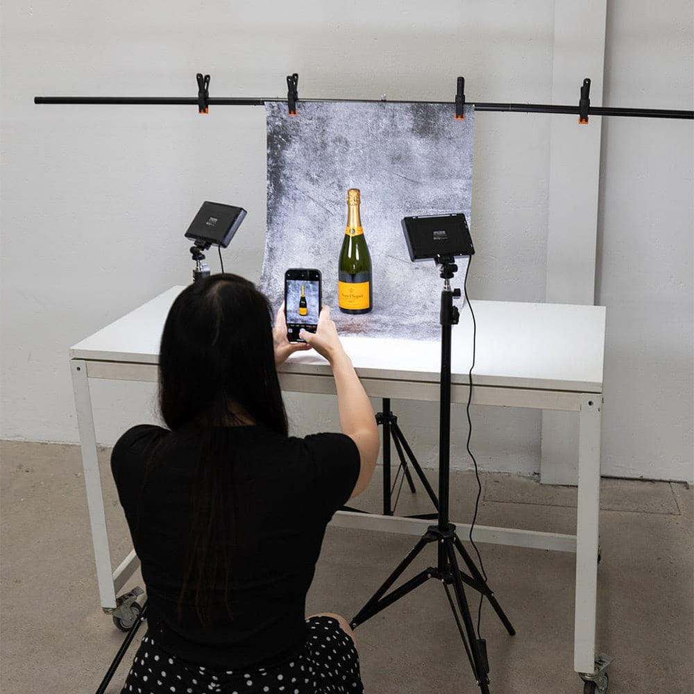 T Backdrop Stand (2M x 2M) with Pegs for Flat Lay and Small Backdrops