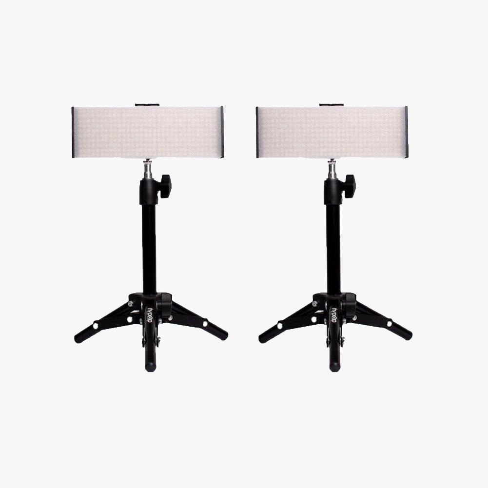 9" LED Photography Video Studio Lighting Kit - 2x 'DUO' Crystal Luxe W