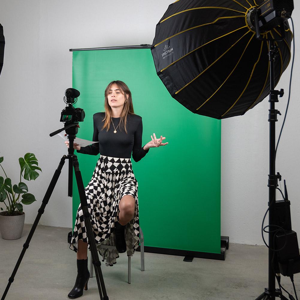 'Live Stream Master' Pull Up Chroma Key Green Screen Backdrop for Vide