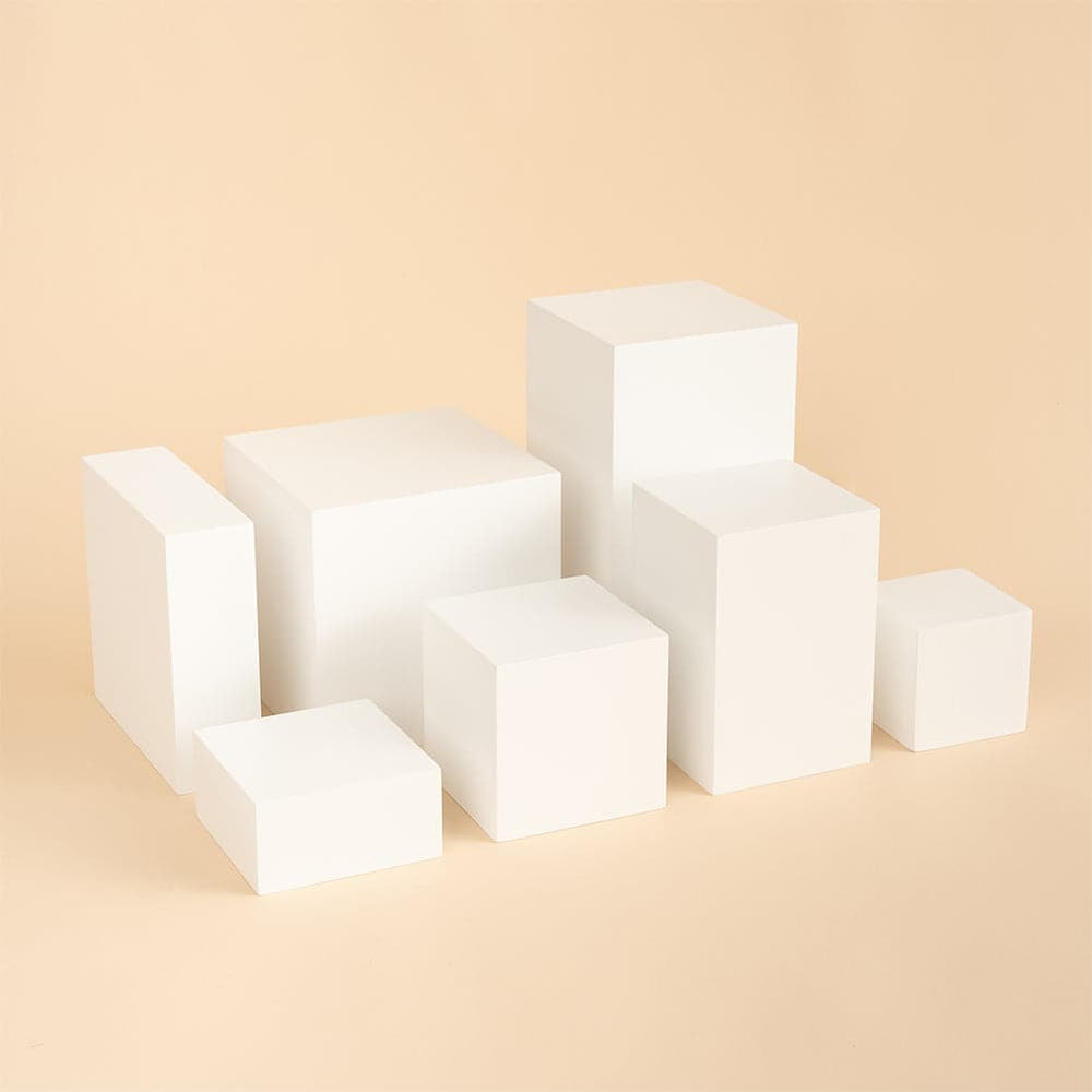 Spectrum White PRO.PROPS Styling Photography Prop - Cube & Block Mega