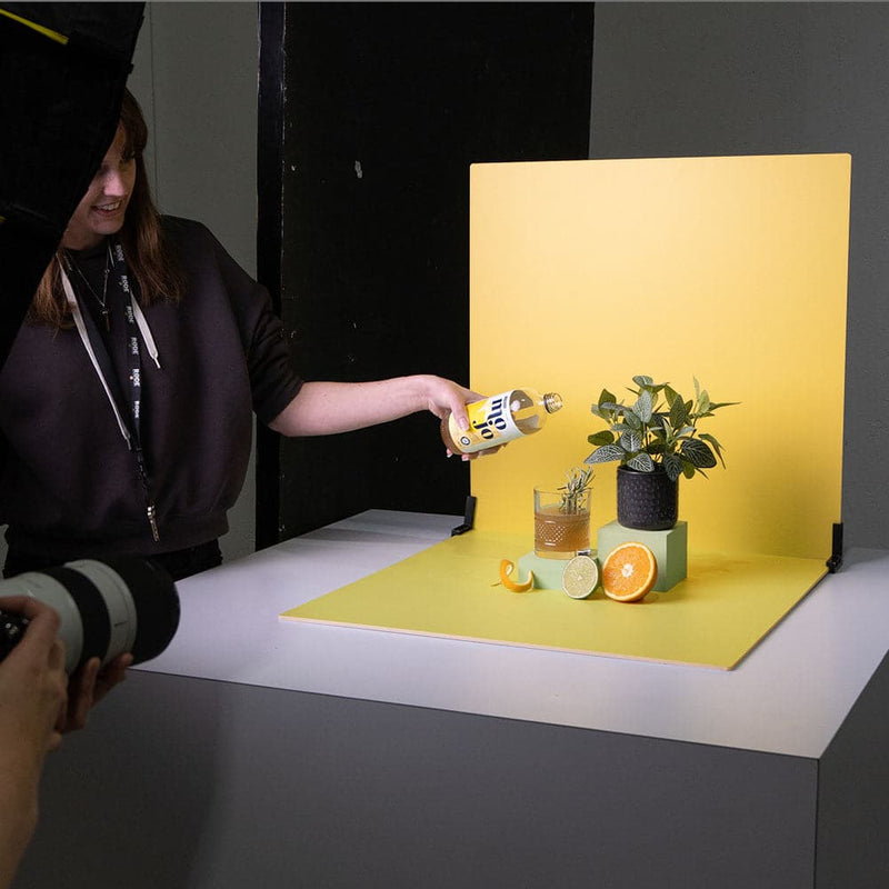 ProBoards Flat Lay Photography Rigid Orange & Yellow Backdrop - Rise