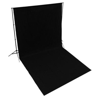 Black 3m x 3m Studio Cotton Muslin Backdrop