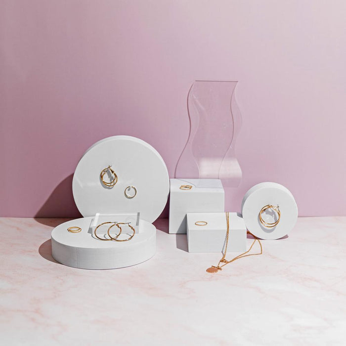 Flat Lay Instagram Backdrop - 'Queensland' Pink Marble (56cm x 87cm)