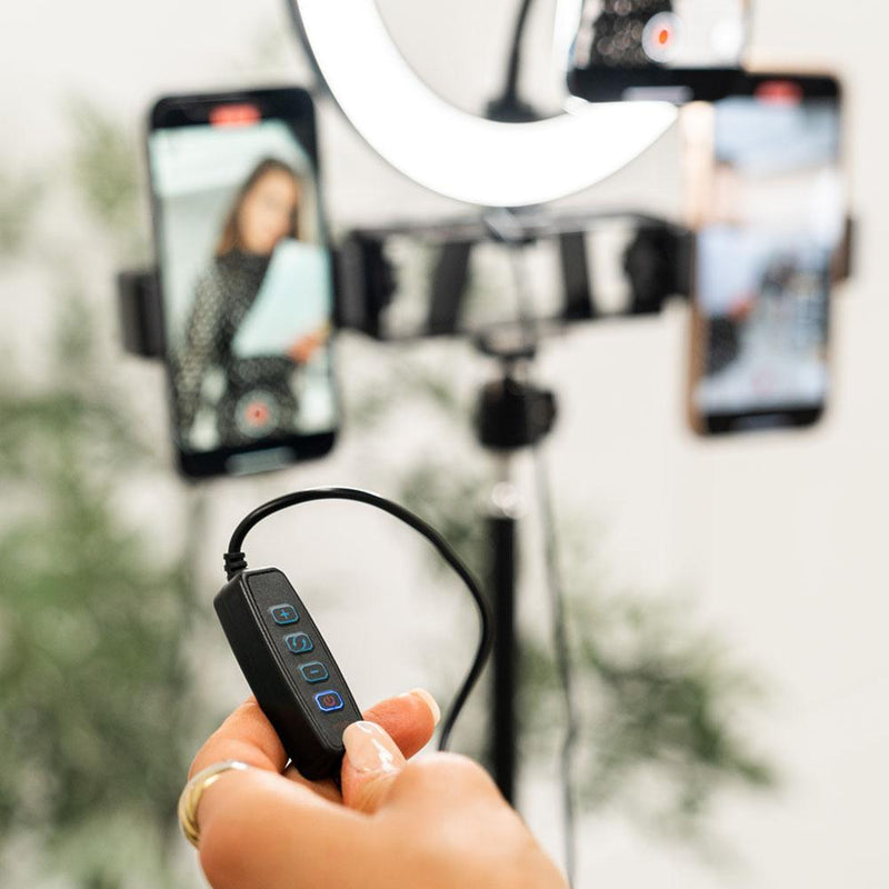 10" LED Livestream Ring Light w/ Triple Phone Mount - Onyx (DEMO STOCK