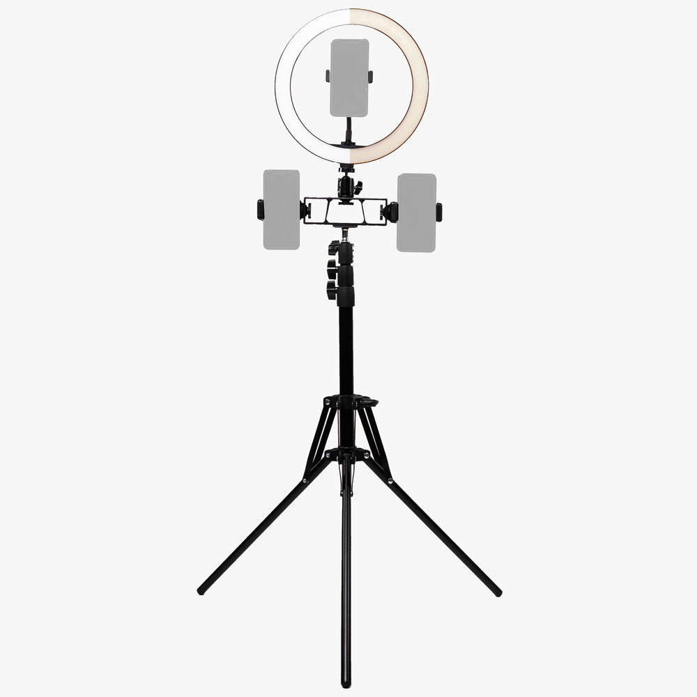 10" LED Livestream Ring Light w/ Triple Phone Mount - Onyx (DEMO STOCK