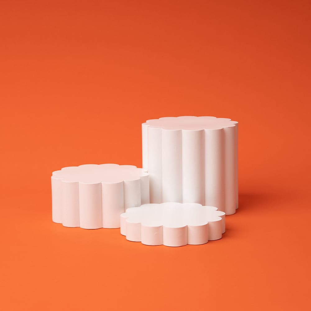 Spectrum White PRO.PROPS Styling Photography Prop - Flower Pillar Bund