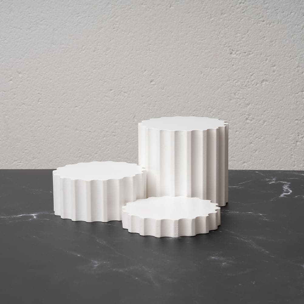 Spectrum White PRO.PROPS Styling Photography Prop - Fluted Pillar Bund