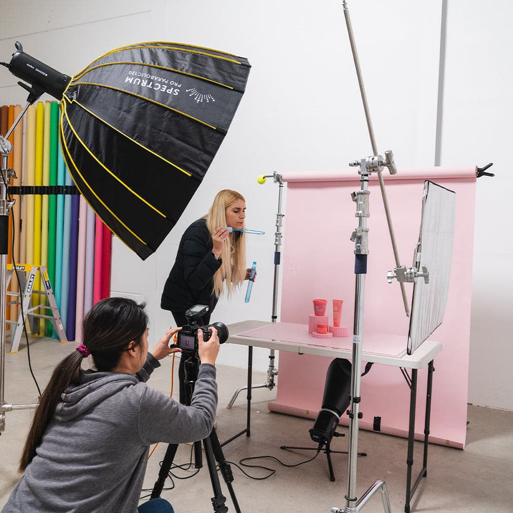 Spectrum White PRO.PROPS Styling Photography Prop - Ribbed Pillar Bund