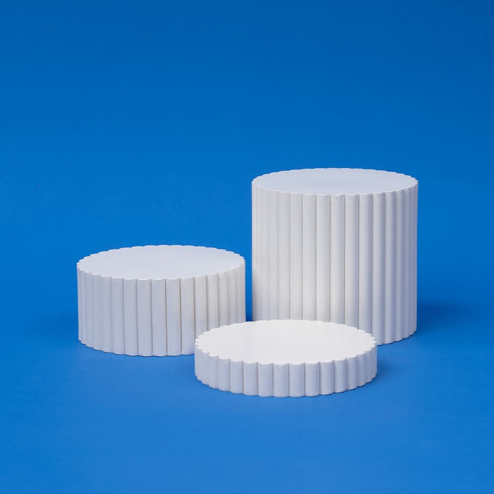 Spectrum White PRO.PROPS Styling Photography Prop - Ribbed Pillar Bund