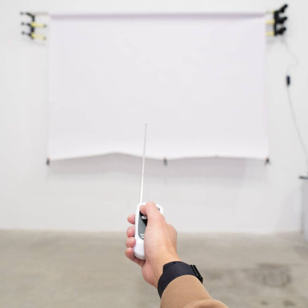 Photography Triple (3) Motorised Roller Wall Mounting Electric Backdro