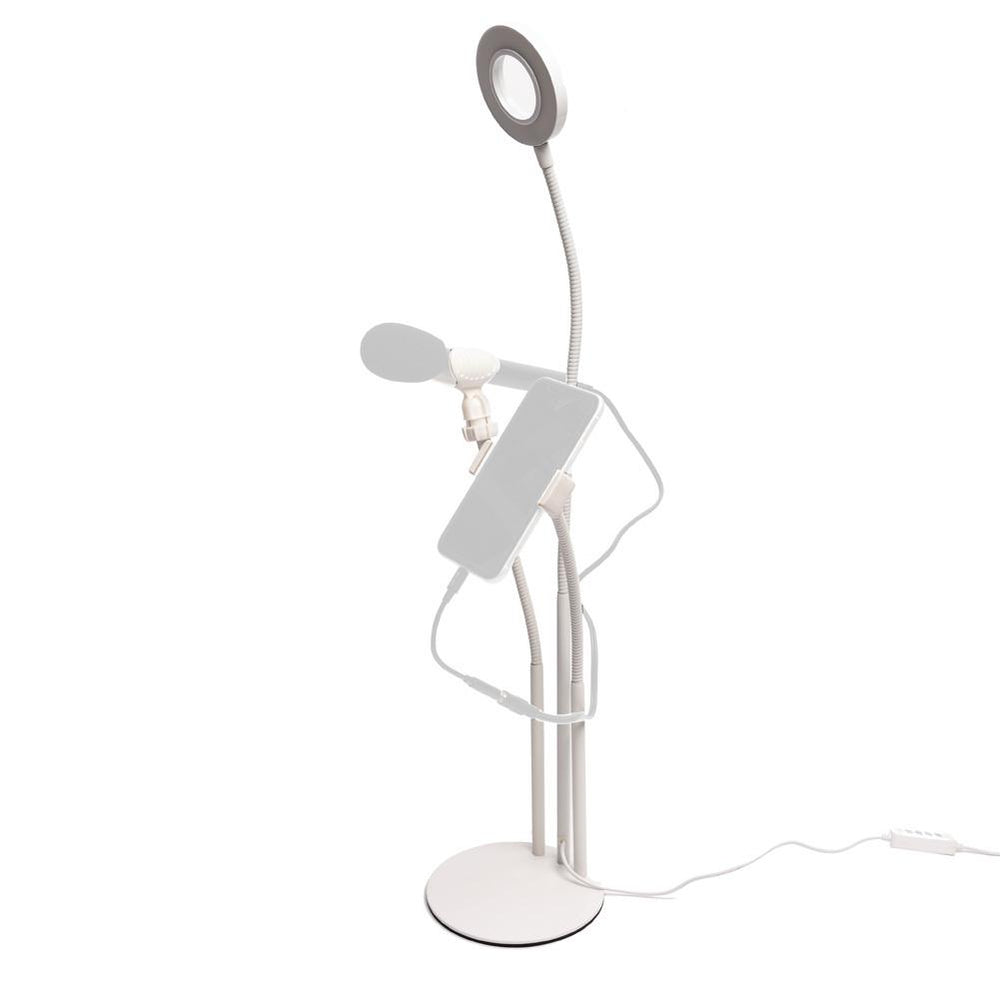 White Live Stream USB Desk 6" Ring Light