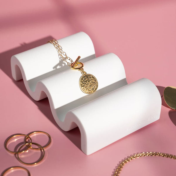 Wavy Tray Plaster Photography Styling Prop - White Dove